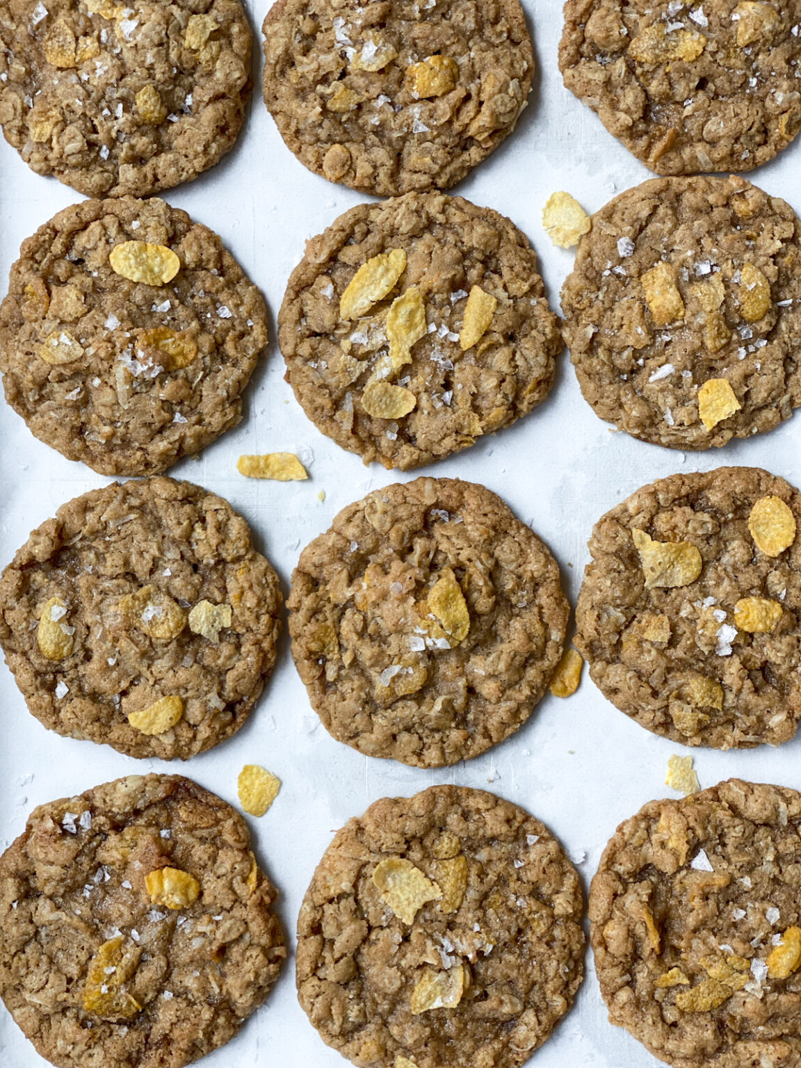 Salted Oatmeal Cornflake Cookies - The Salted Sweets