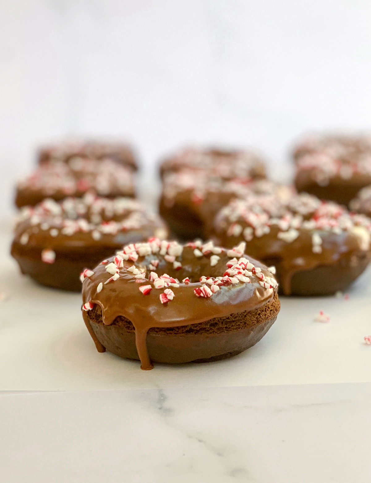 Baked Chocolate Peppermint Donuts - The Salted Sweets