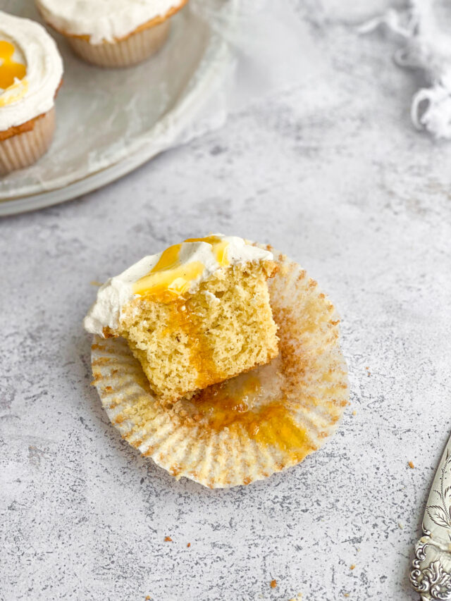 Mango Cupcakes with Vanilla Mango Buttercream - The Salted Sweets