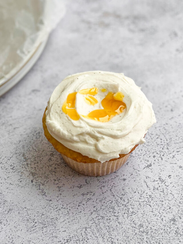 Mango Cupcakes with Vanilla Mango Buttercream - SALTED sweets
