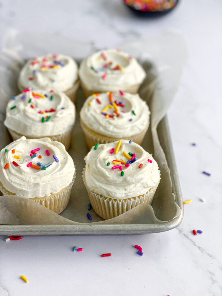 Small Batch Vanilla Cupcakes - The Salted Sweets