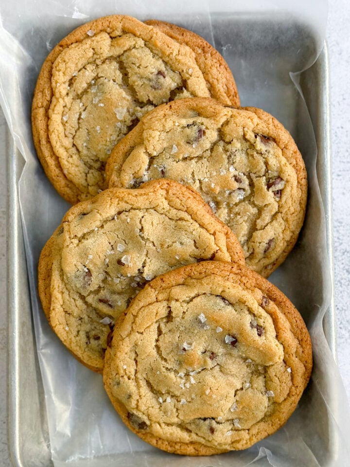 No Butter Chocolate Chip Cookies - The Salted Sweets