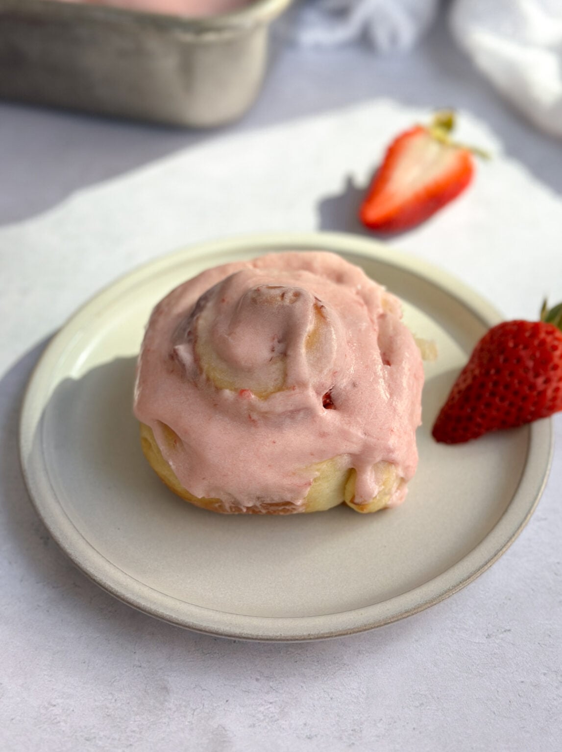 Strawberry Cinnamon Rolls - The Salted Sweets