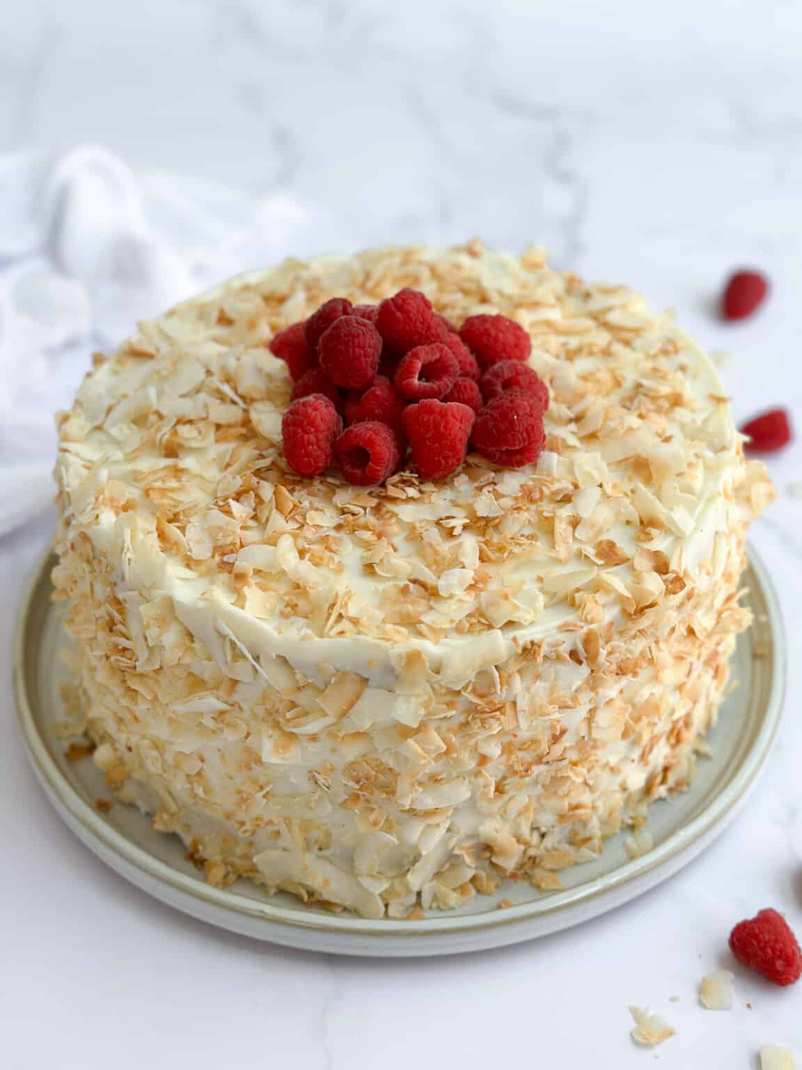 Coconut Raspberry Cake - The Salted Sweets