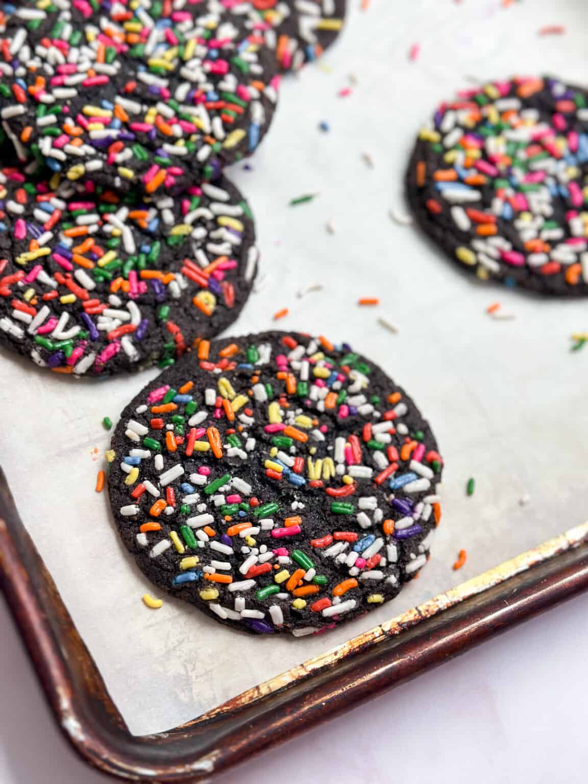 Chocolate Sprinkle Cookies - The Salted Sweets