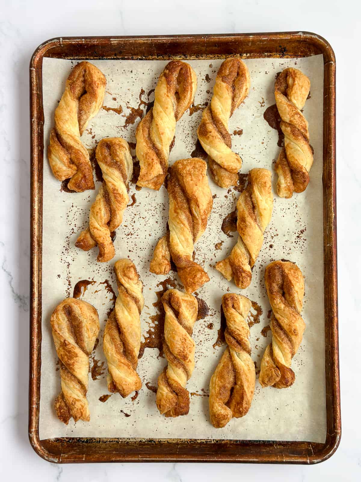 Puff Pastry Cinnamon Twists - The Salted Sweets