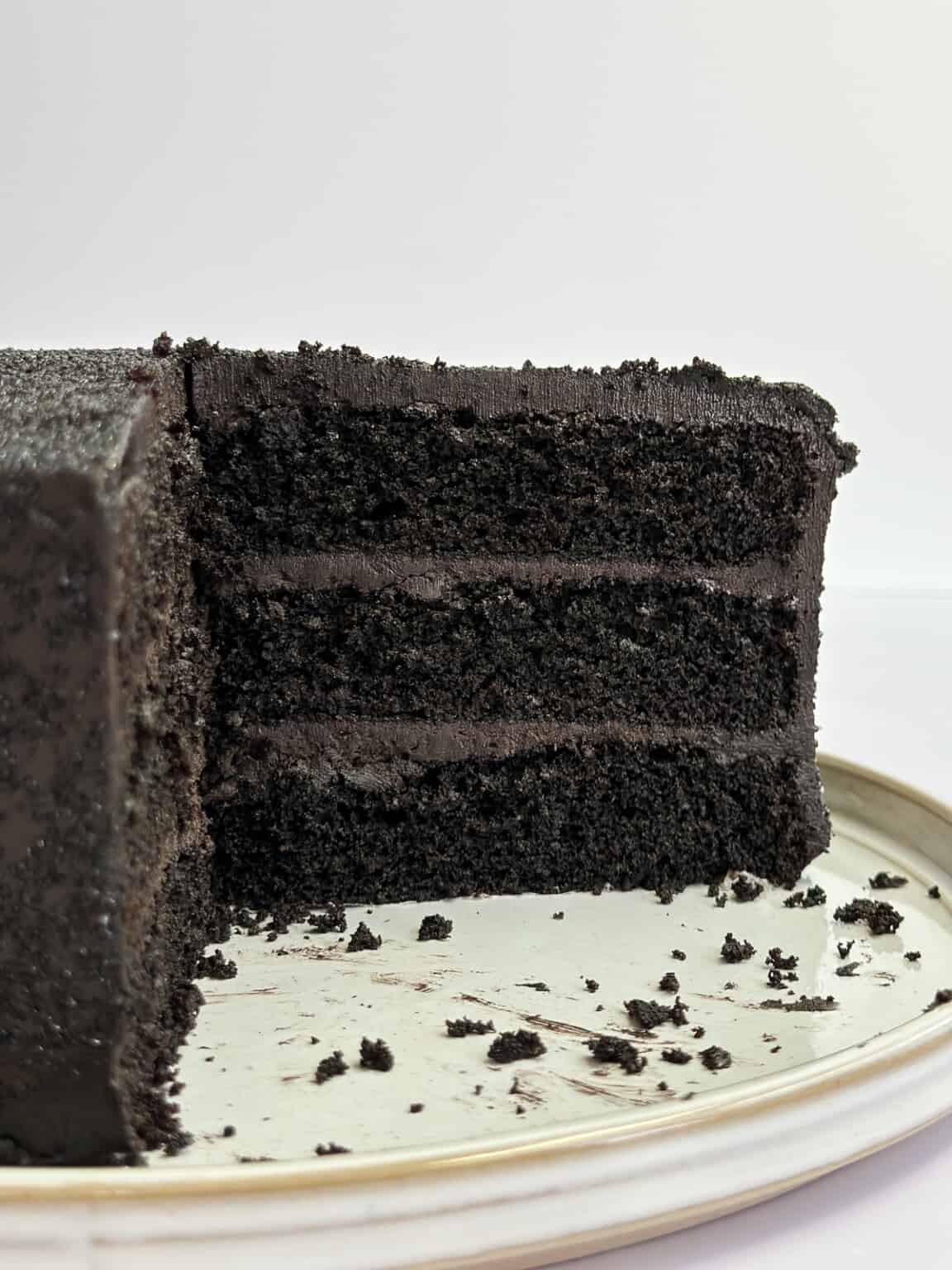Black Chocolate Cake - The Salted Sweets