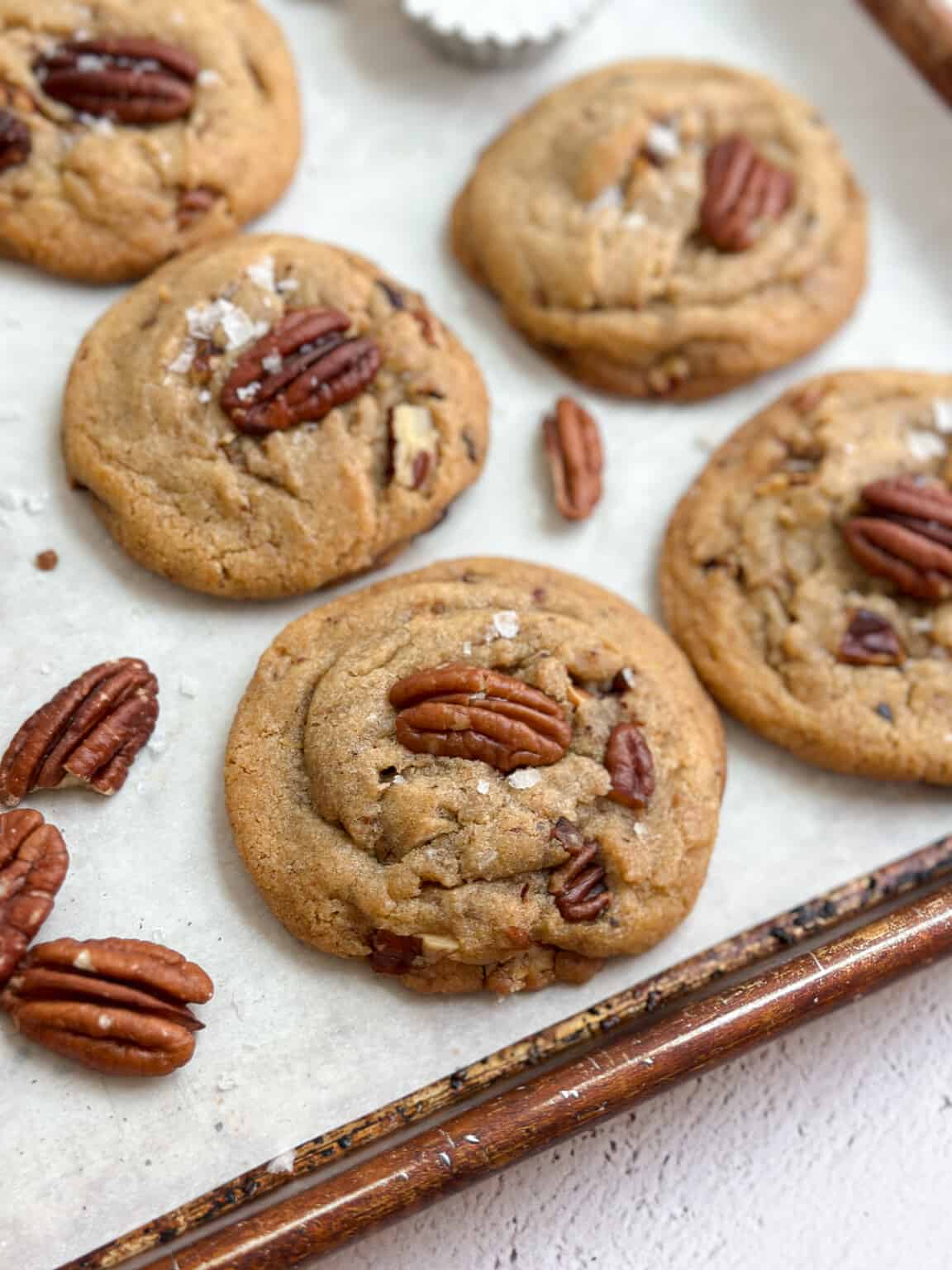 Brown Butter Pecan Cookies - The Salted Sweets