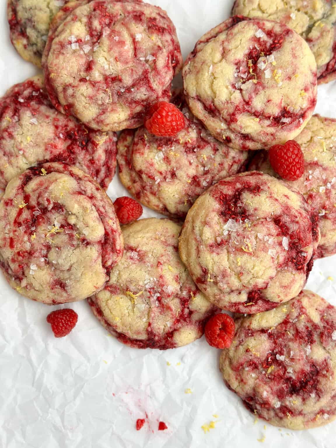 Lemon Raspberry Cookies - The Salted Sweets