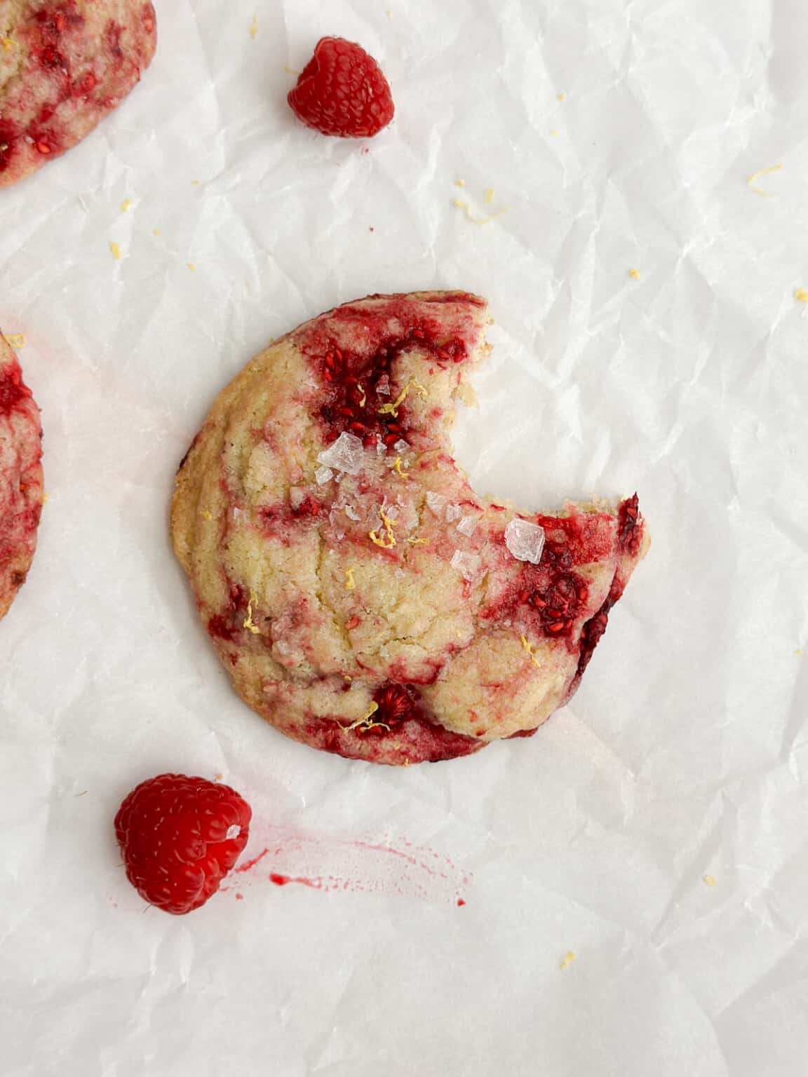 Lemon Raspberry Cookies - The Salted Sweets
