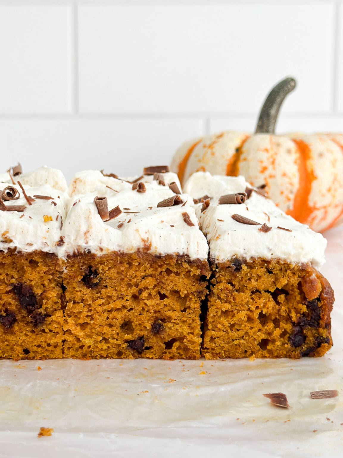 Pumpkin Chocolate Chip Cake - The Salted Sweets