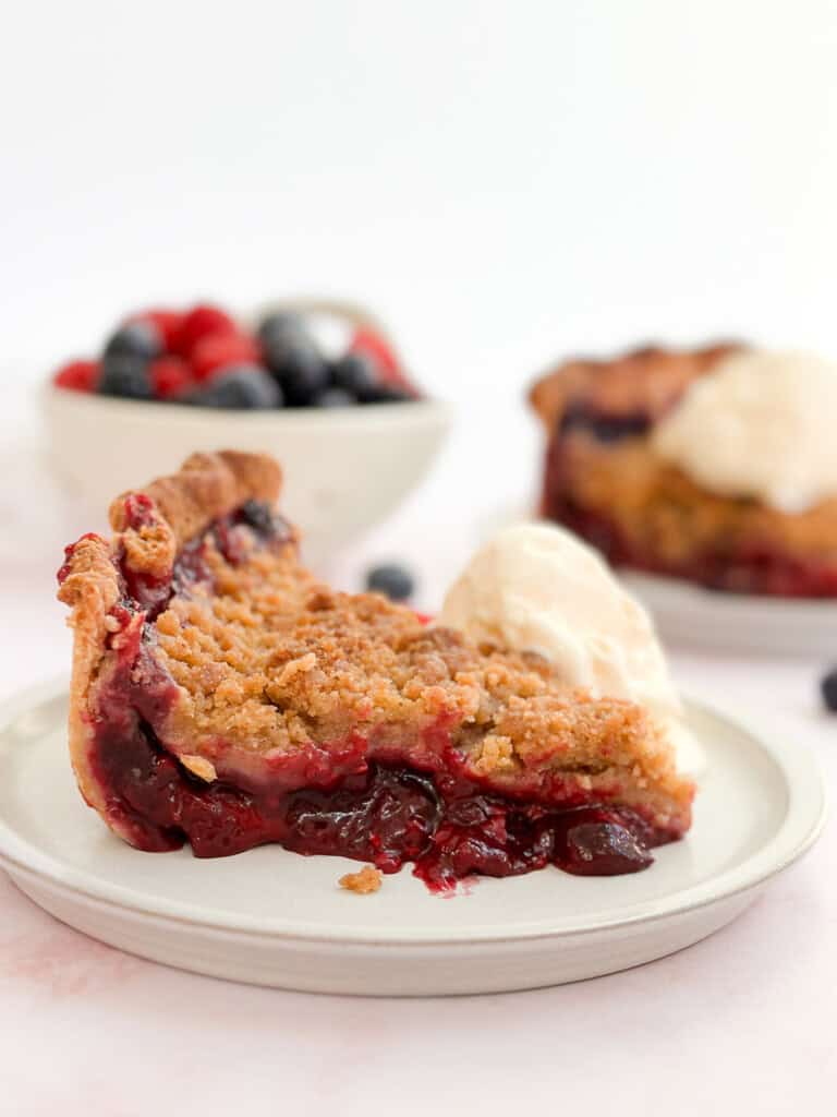 Mixed Berry Crumble Pie - The Salted Sweets