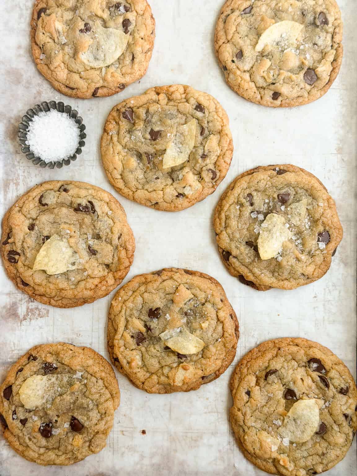 Chocolate Chip Potato Chip Cookies - The Salted Sweets